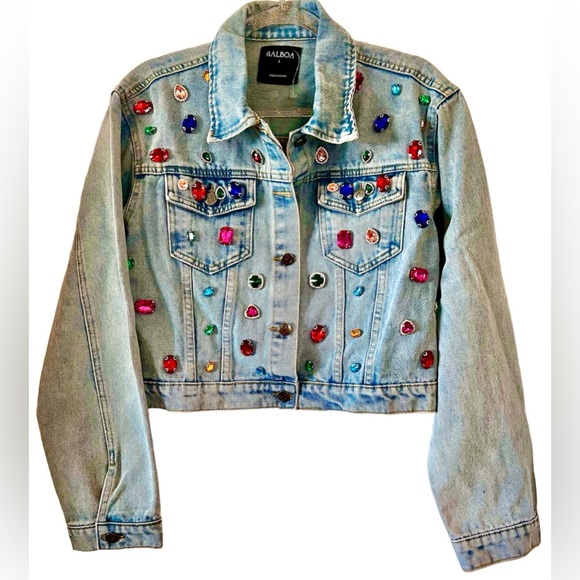 Balboa | Jackets & Coats | Balboa Jeweled Denim Jacket Nwt | Poshmark